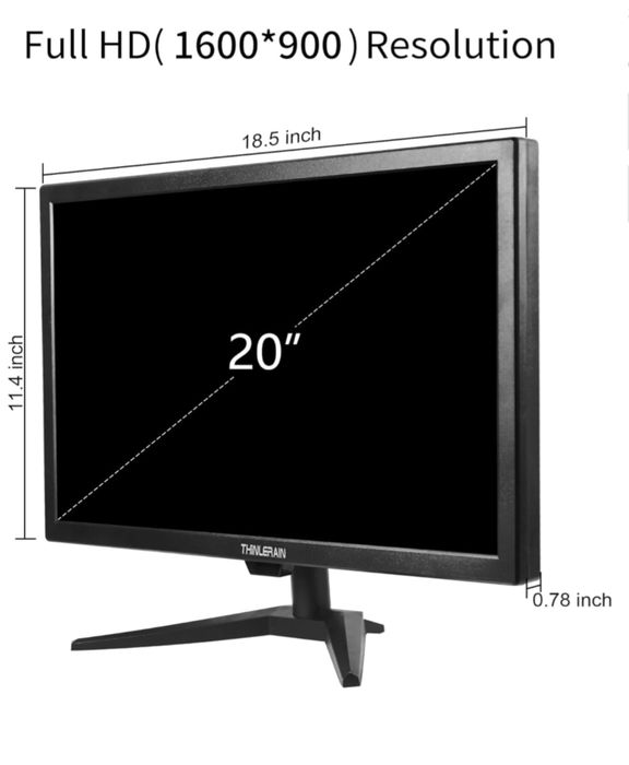 Monitor LED 20 inch HD, Boxe, HDMI VGA USB, bucatarie, birou Bucuresti ...
