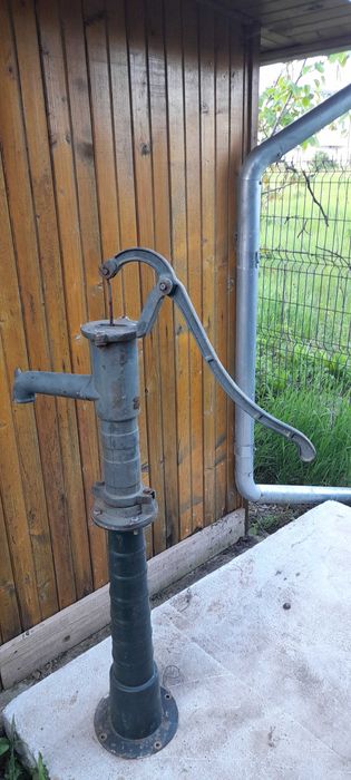 Pompa manuala pentru gradina, apa potabila, verde, fonta, H 66 cm ...