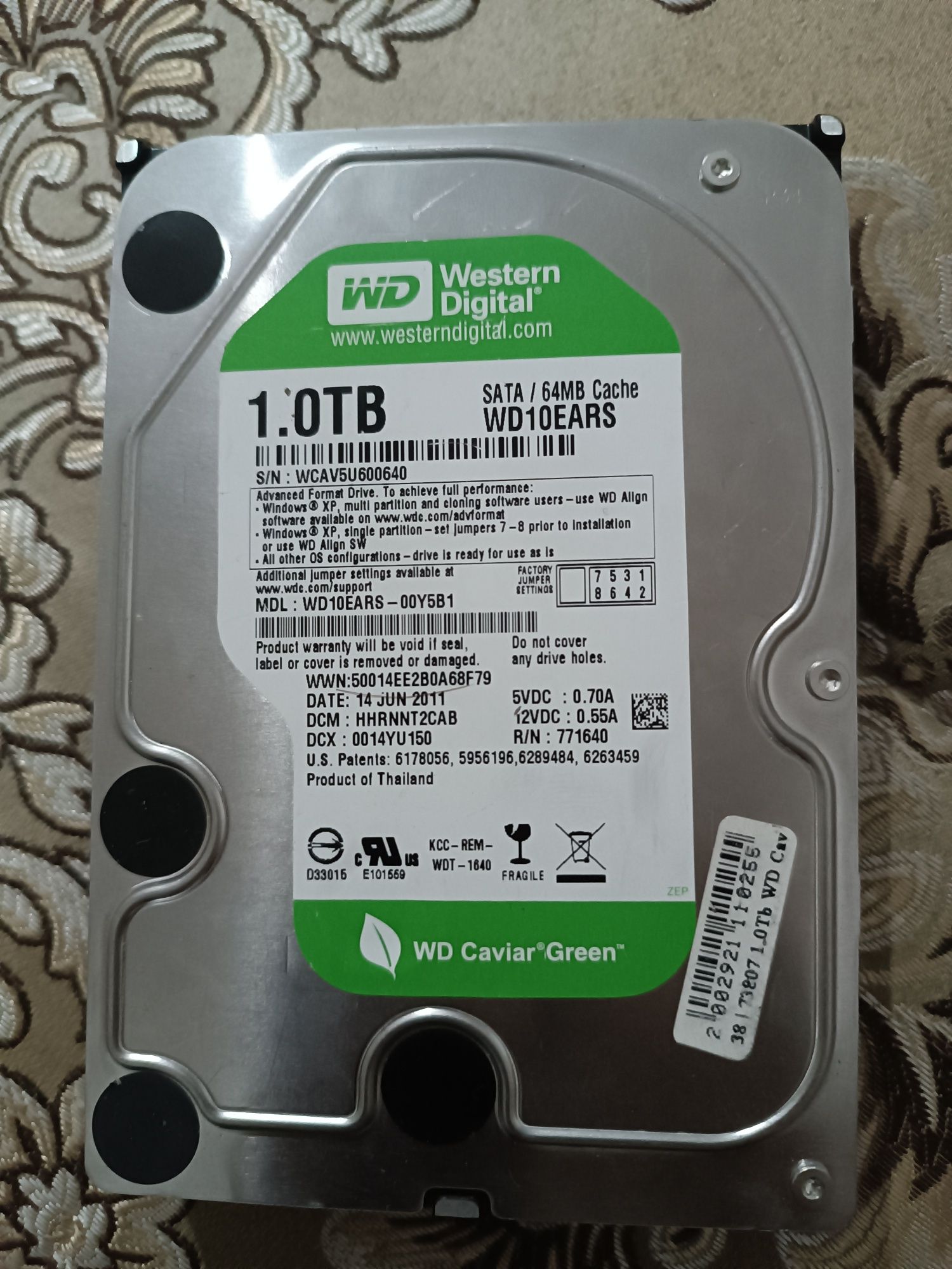 Жёсткий диск WD Caviar Green: 4 990 тг. - Внешние накопители Кульсары ...