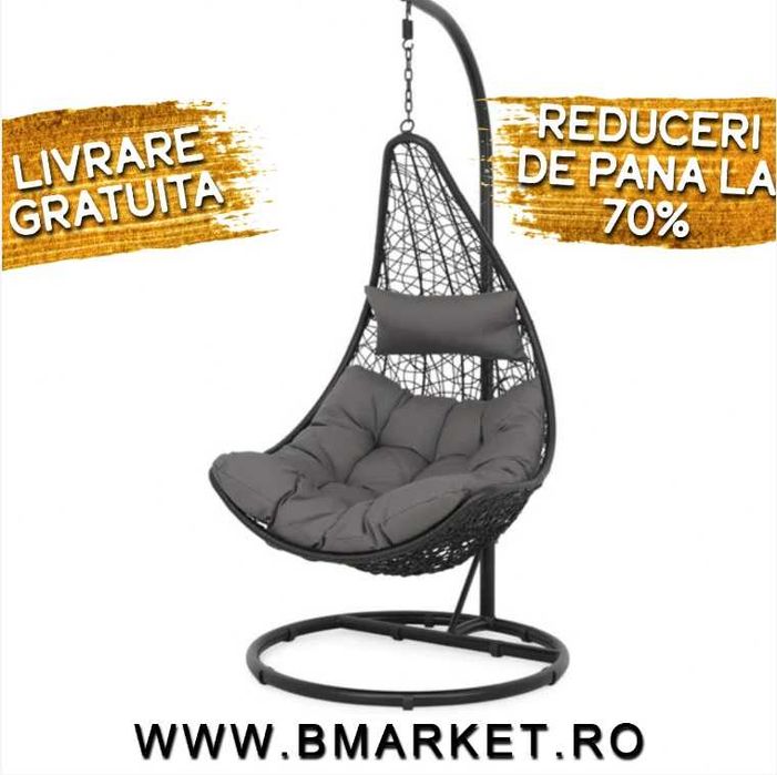 Leagan gradina/Balansoar/Scaun/Fotoliu suspendat Gri LIVRARE GRATUITA ...
