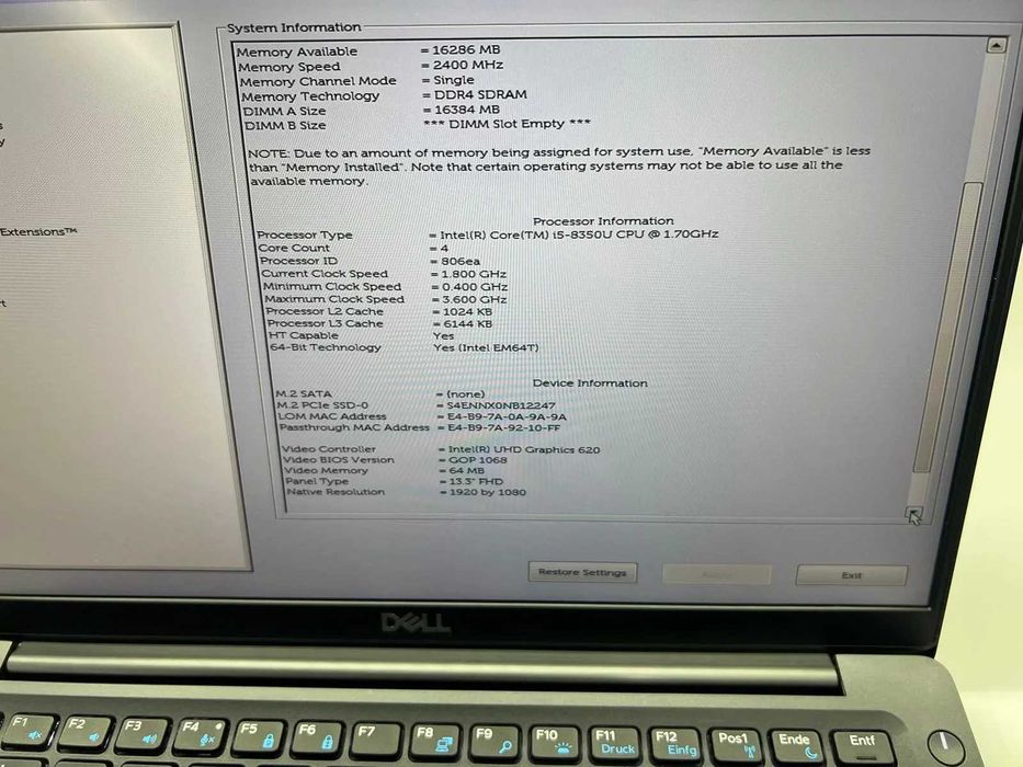 Laptop SH Dell Latitude 7390 i5-8350U 16GB Ram SSD NVME 512GB TOUCH ...