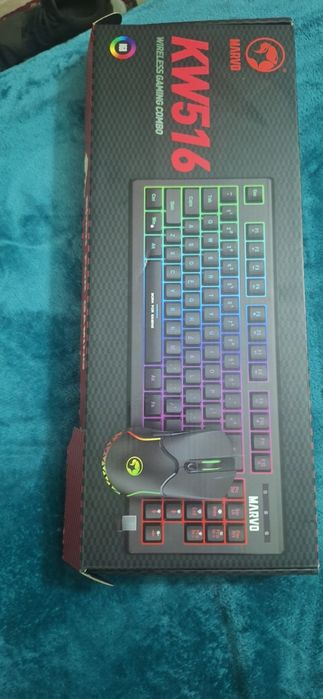 Vand kit gaming Tastatura si Mouse Wireless marvo kw516 Alba Iulia • OLX.ro
