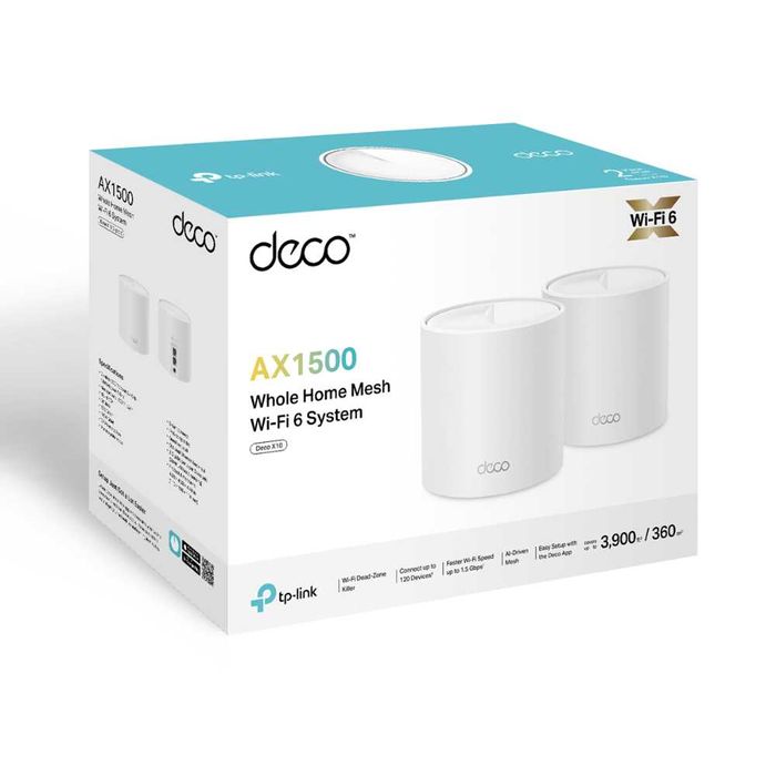 TP-Link Deco x10 (2-Pack) / AX1500 Home Mesh System Wi-Fi 6: 1 500 000 ...