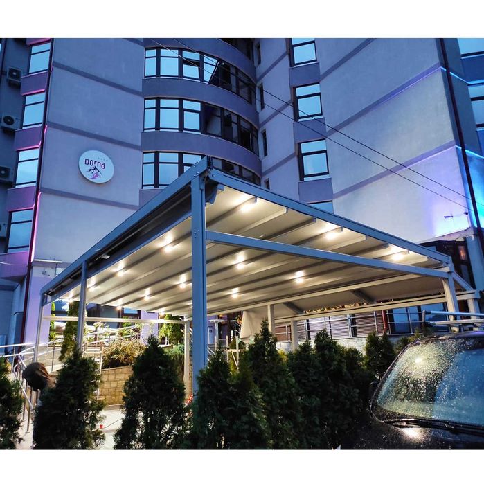 Pergola retractabila automata 6m lx6.4m L+structura dur-aluminiu Braila ...