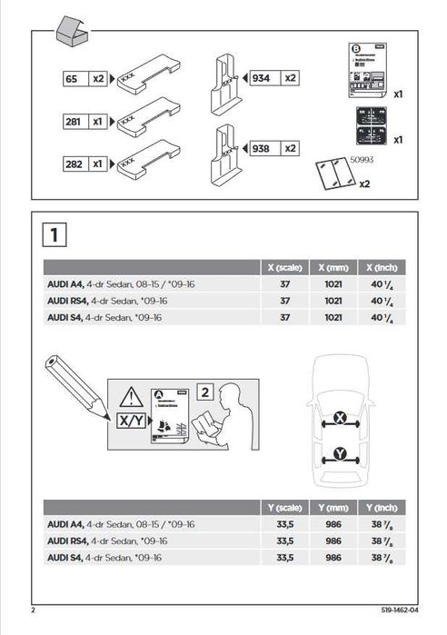 Kit Thule Rapid System 1462 Audi A4 Timisoara • OLX.ro
