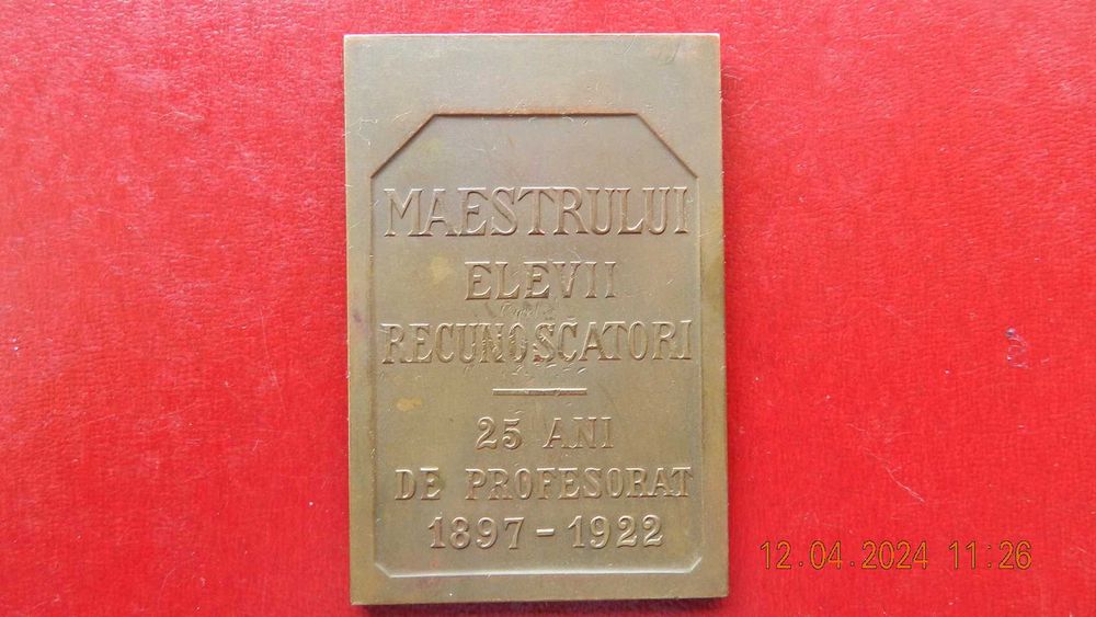 Placheta Dr. Stefan Minovici , frumoasa 1922 Magurele • OLX.ro