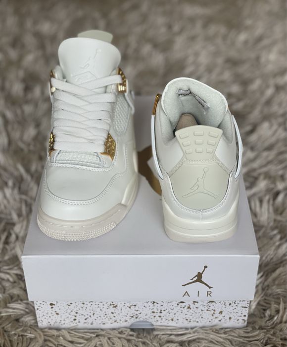 Air Jordan 4 Retro Metallic Gold White Oreo Cement Black Tech Nike ...