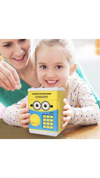 Pusculita pentru Copii InteractivaFunctie ATM, cu Cod Pin si Seif ...