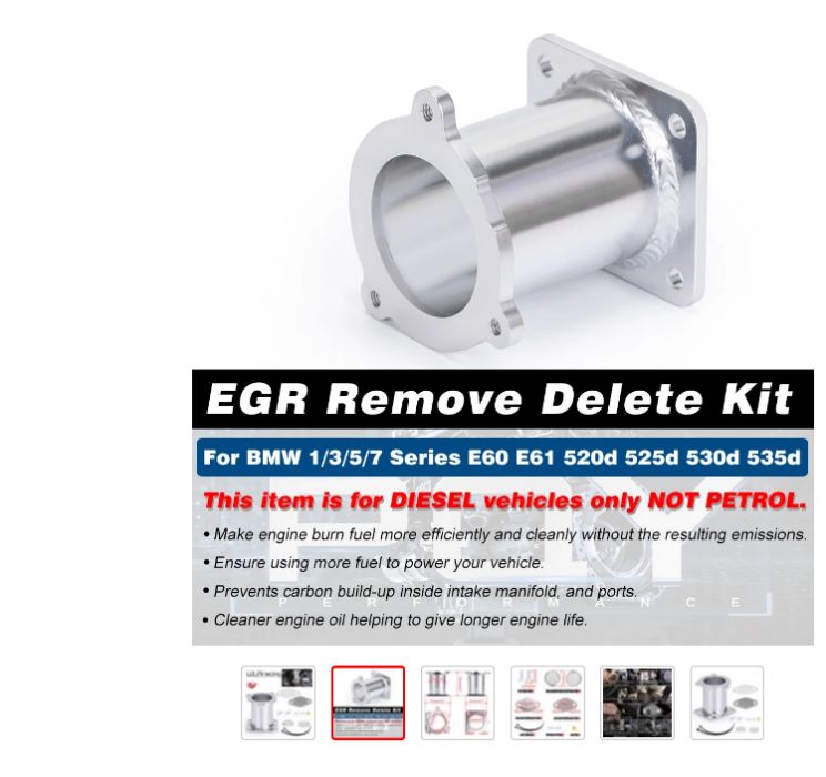 ЕГР EGR Delete Racepipe Race pipe BMW M57N2 e90 320 330d 520 530d+тапи ...