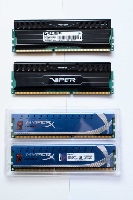 Vand kit KINGSTON HYPERX 8G (2x4) + PATRIOT VIPER 8G (2x4) DDR3 Iasi ...