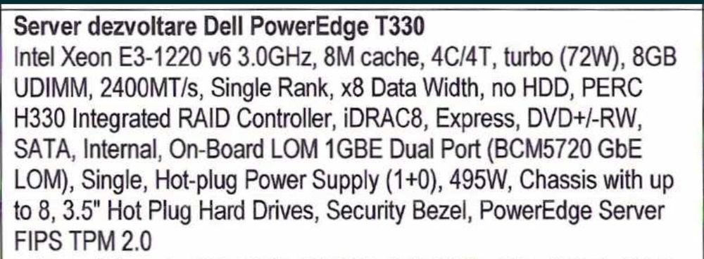 Server Dell PowerEdge T330 Intel Xeon E3-1220v6 NAS Network Storage ...