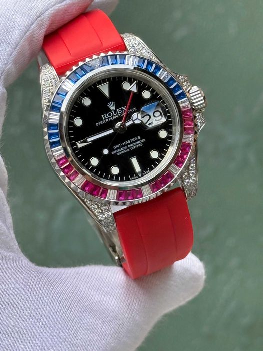 Rolex GMT-Master II 40MM DiamondSet Sapphire and Ruby Bezel 116759SARU ...