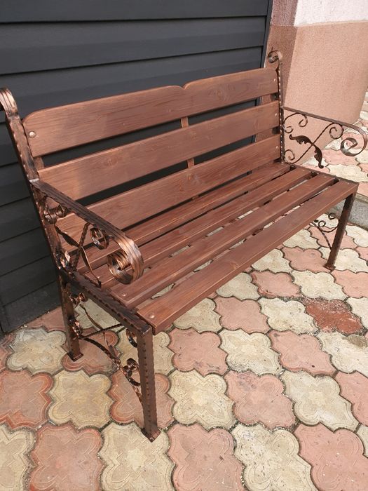 Vintage hand made mobilier gradina terase restaurante fier forjat lemn ...