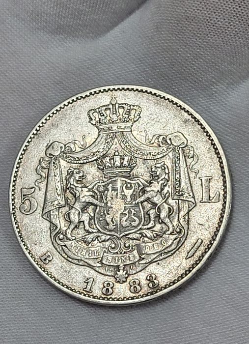 Moneda 5 lei 1883 Carol l Dreptunghi bani vechi Bucuresti Sectorul 4 ...