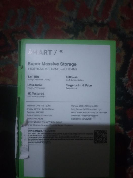Инфиникс смарт 7hd: 600 000 сум - Мобильные телефоны Андижан на Olx