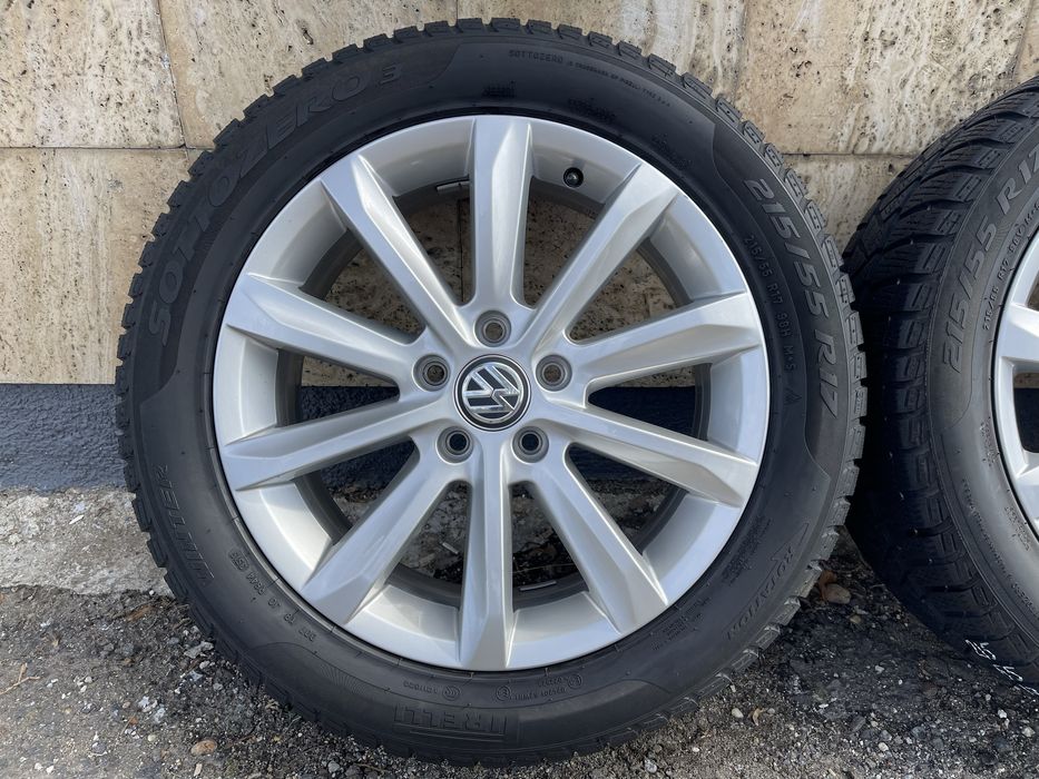 Jante 215 55 R17 M+S Originale 5X112 VW Passat B8 T Roc Skoda Octavia3 Arad • OLX.ro