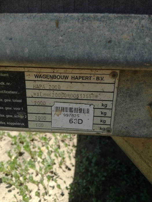 Remorca Auto marca Hapert-Bv Daneti • OLX.ro