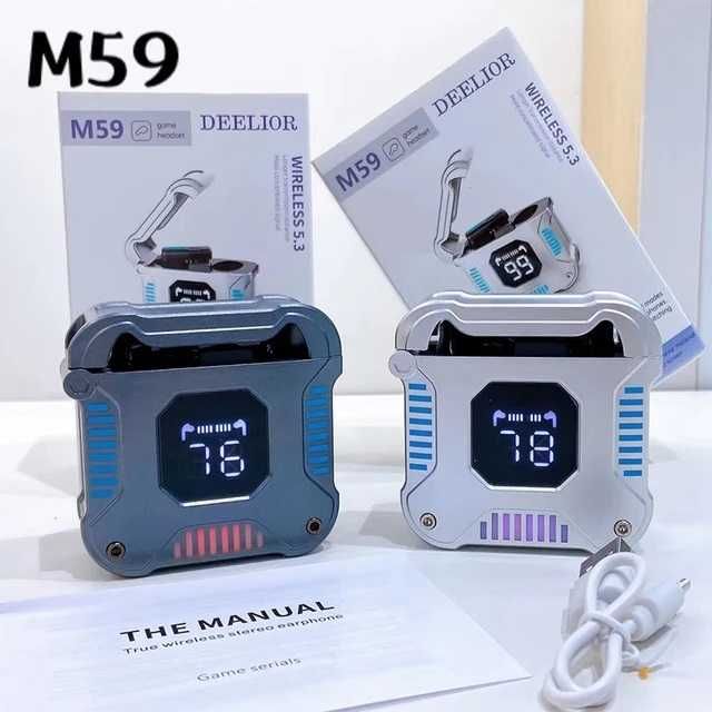 Stereo Безжични Слушалки M59 Deelior с Touch Control Модел 2023 гр