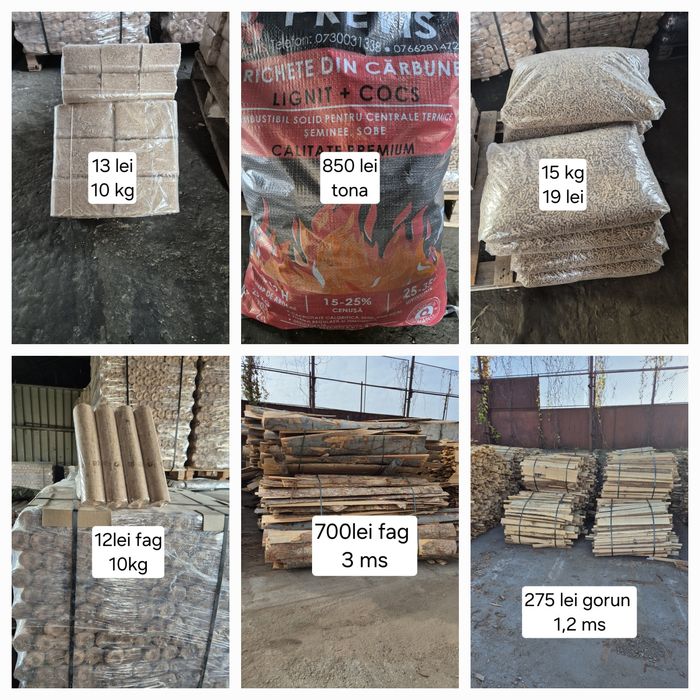 Depozit Lemne de foc, carbuni, brichete, peleti Barzesti • OLX.ro