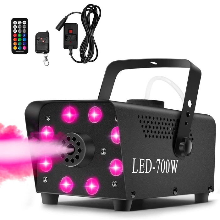 Mașină de Fum cu Efect RGB – Atmosferă Perfectă cu 13 Culori și LED-ur ...