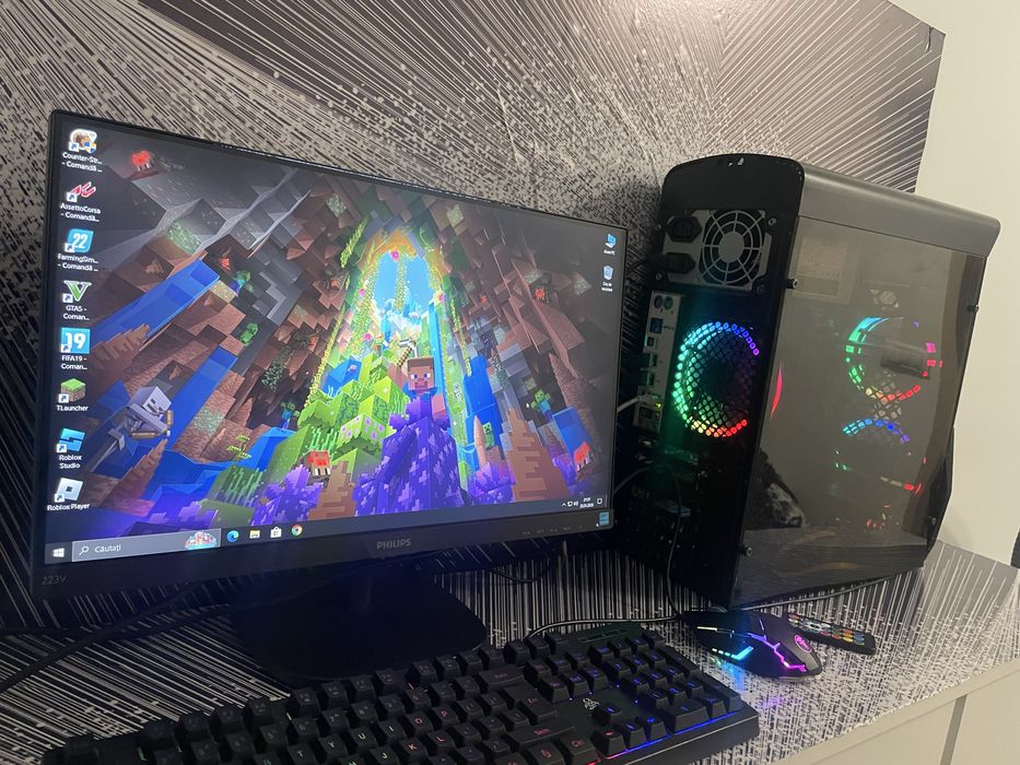 Pc Gaming complet cu monitor 23 full HD plus periferice Botosani • OLX.ro