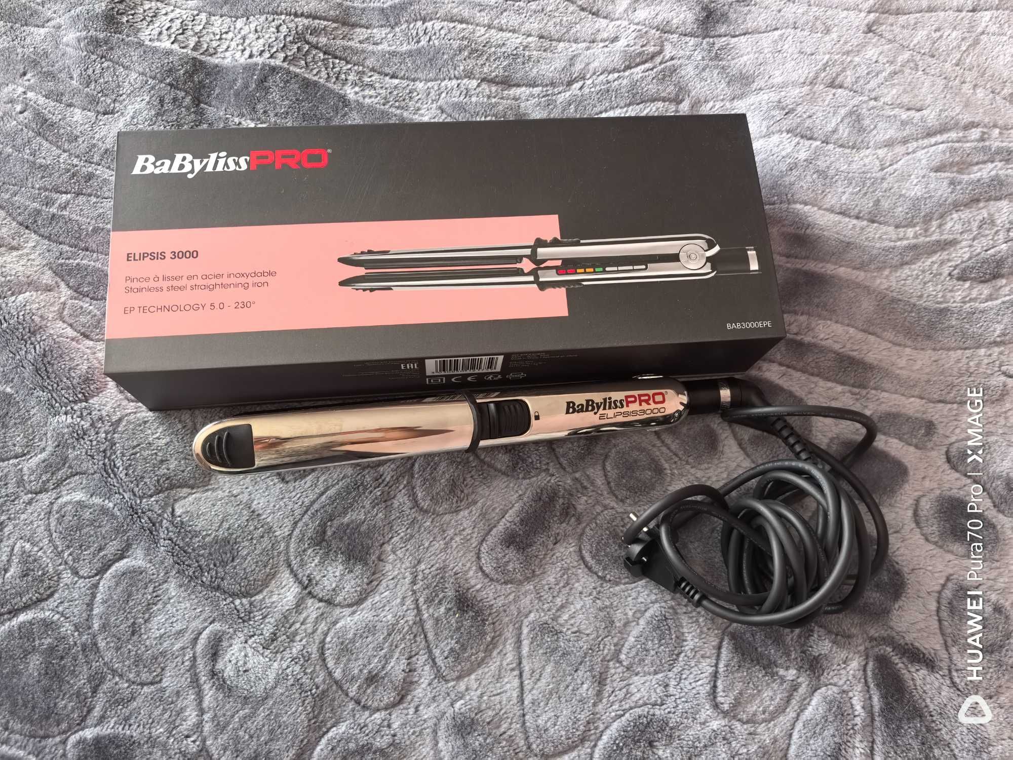 Преса за коса BaBylissPRO ELIPSIS BAB3000EPE, 31 мм, 230°C, Черна гр ...