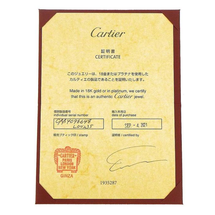 Inel Original Cartier Ballerine 3P cu diamante - Marimea 48 Constanta ...