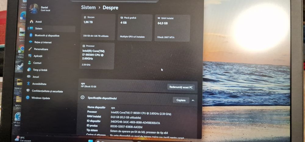 Hp zbook g6 64 gb ram,i7 gen 9,nvidia t2000 4gb,ssd 1tb Bucuresti Sectorul 1 • OLX.ro