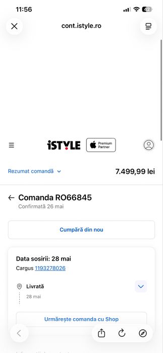 Iphone 17 PRO MAX 256GB. Nou garantie, factura Istyle Bucuresti ...