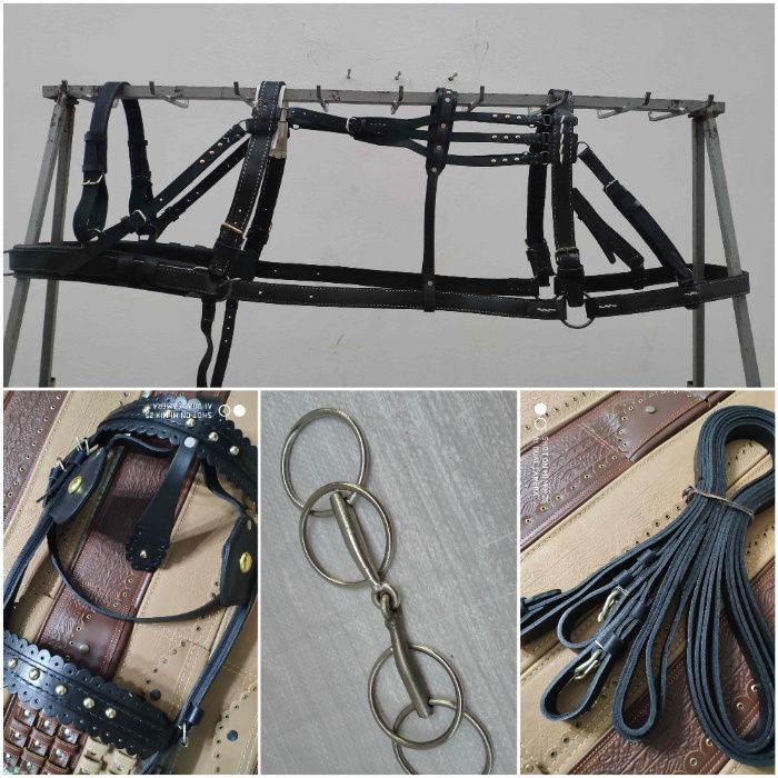 Ham Complet de Cal [Ham + Capetea + Zabala + Haturi] *Piele de Bovina ...