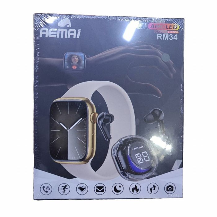 Смарт часовник с AMOLED дисплей и безжични слушалки, RM34 гр. София 7-ми 11-ти километър • OLX.bg