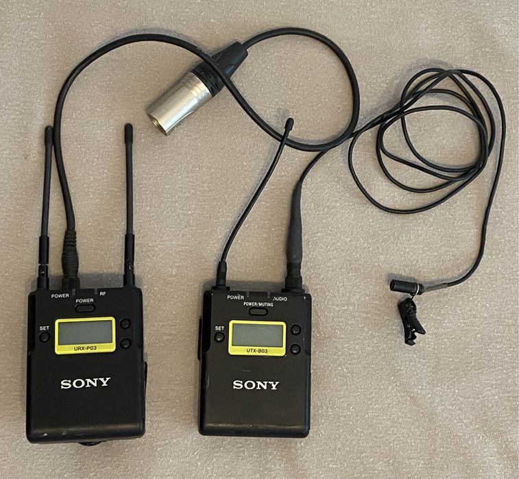Microfon Lavaliera Sony UTX-B03 bodypack si Receptor Sony URX-P03 Timisoara • OLX.ro