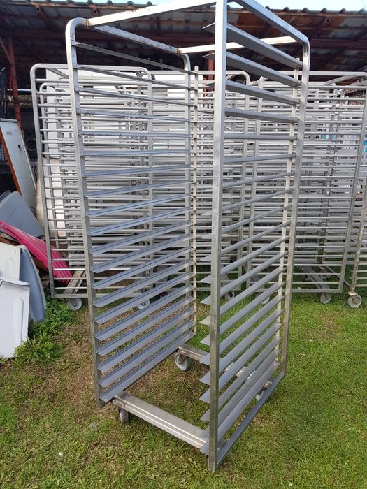 Vand carucior / rastel din inox pt tavi 60x80 brutarie patiserie Sibiu ...