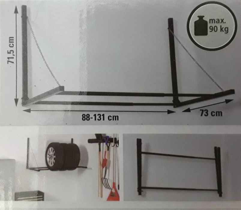 SUPORT pentru depozitare ROTI AUTO pliabil si extensibil NOU - 180 Lei ...