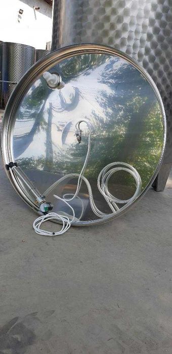 NOU Cisterna Inox Alimentar Capac flotant pneumatic 600 l Vas/Vinifica ...