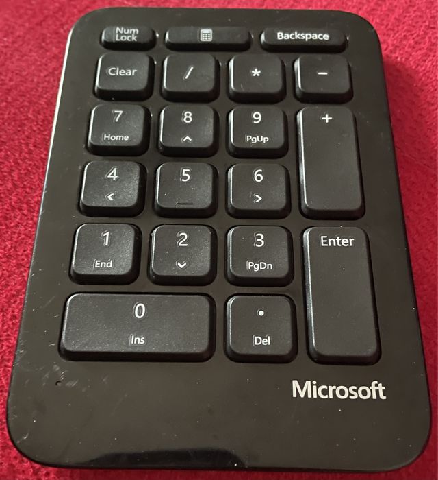 Microsoft Sculpt Wireless Bluetooth Slim Keypad Numeric Numpad Black ...