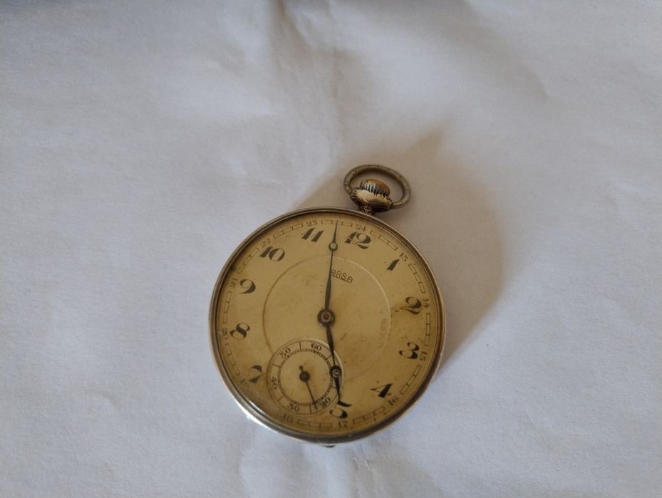 Ceas mecanic elvețian de buzunar argint,WW2 Mioveni • OLX.ro