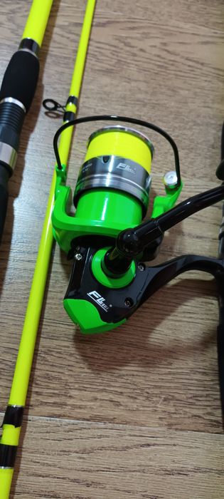 Set 3 Lansete Feeder 3.0m ROBINHAN Bolentino + 3 Mulinete FL QC5000 ...