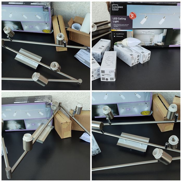 Lustra aplica spot spoturi led tavan plafoniera Livarno bec economic ...