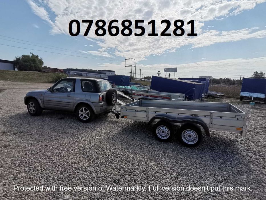 Remorca auto 750 kg dublu ax Repo, platforma ATV, UTV , apicola Ramnicu ...