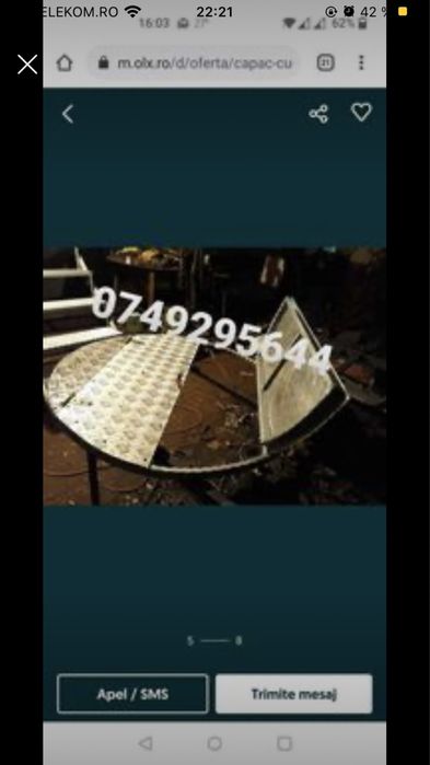 Capac pentru beci Ciritei • OLX.ro