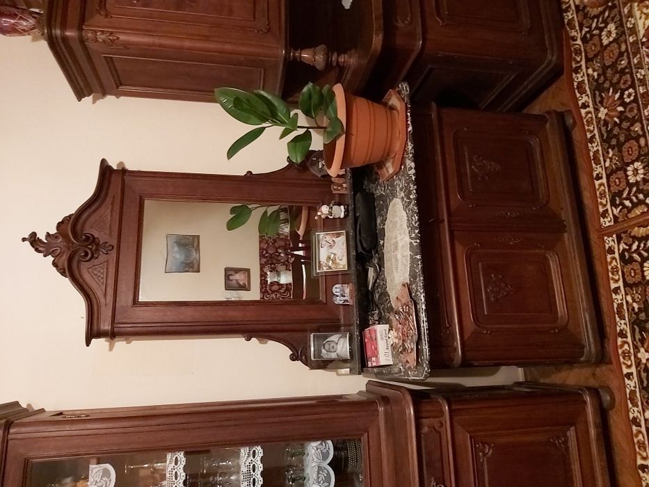 Mobilier/Mobila Stil baroc antic, 4 piese, lemn masiv sculptat Turda ...