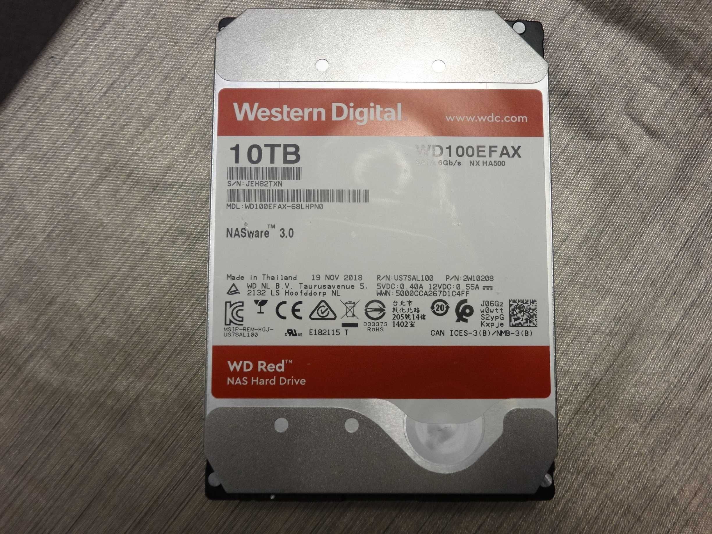 WD RED NAS 10TB sata hdd hard disk hard drive хард диск малко ползван ... WD RED NAS 10TB sata hdd hard disk hard drive хард диск малко ползван ...