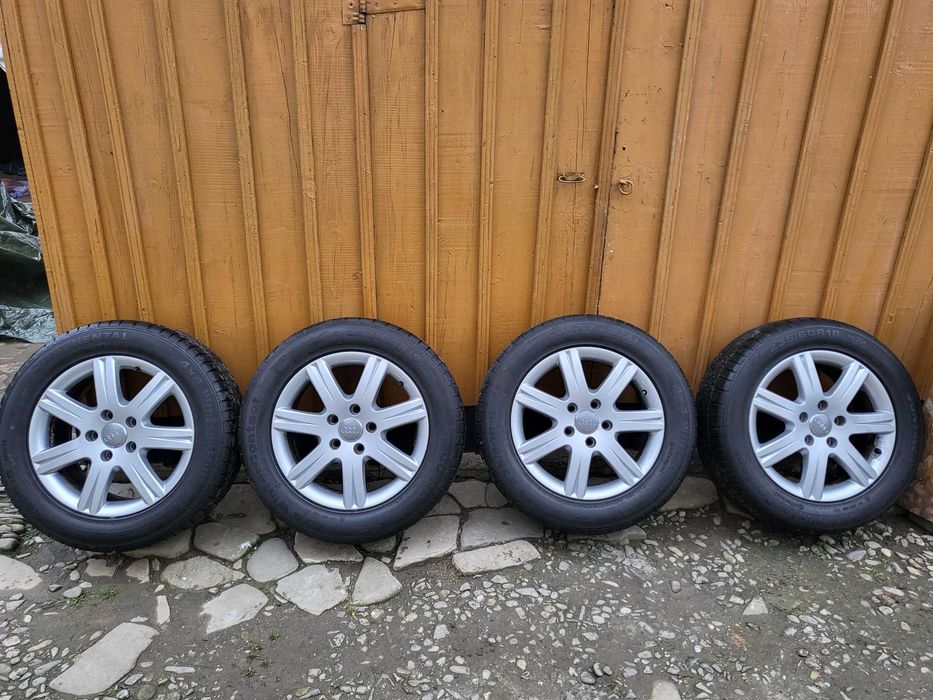 4x Jante cu cauciucuri de Iarna 235/60R18 Audi Q7 7,5Jx18 ET 53 5x130 Malini • OLX.ro