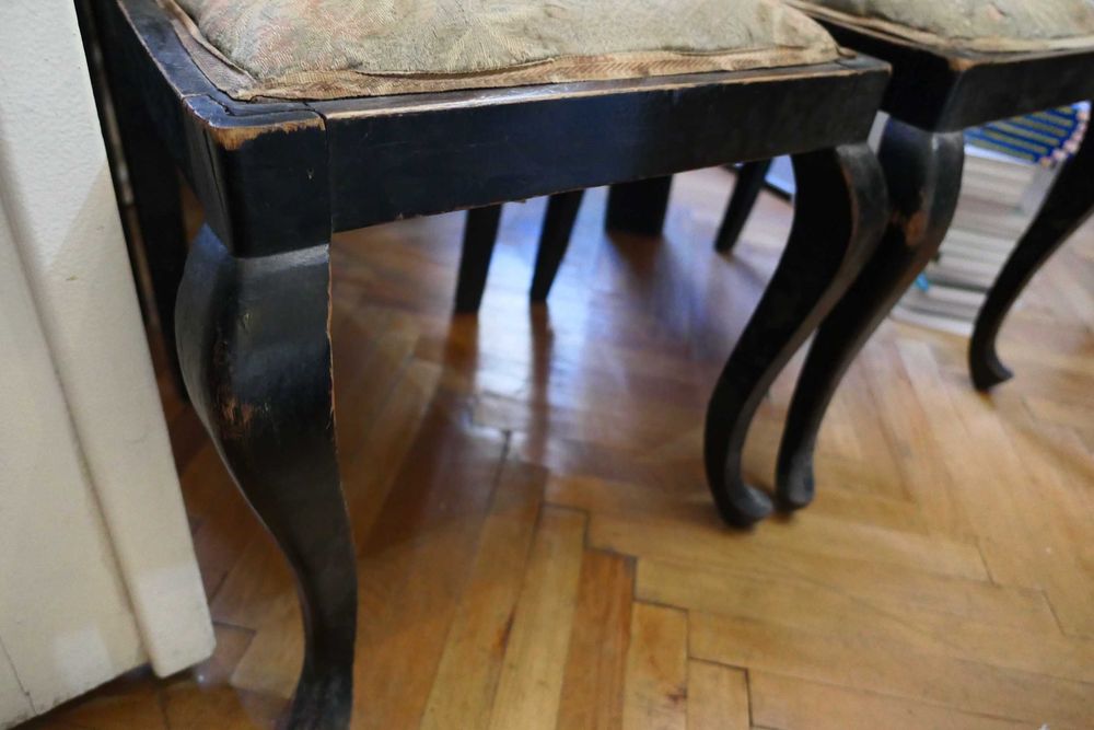 Scaune Lemn masiv tip Thonet Tapiterie veche Originala cu arcuri ...