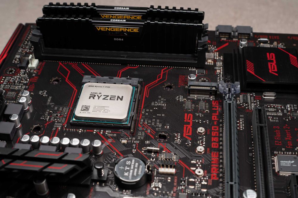 Kit AMD Ryzen 7 1700 + ASUS B350 + 16GB RAM Corsair + Wi-Fi 6 AX3000 ...