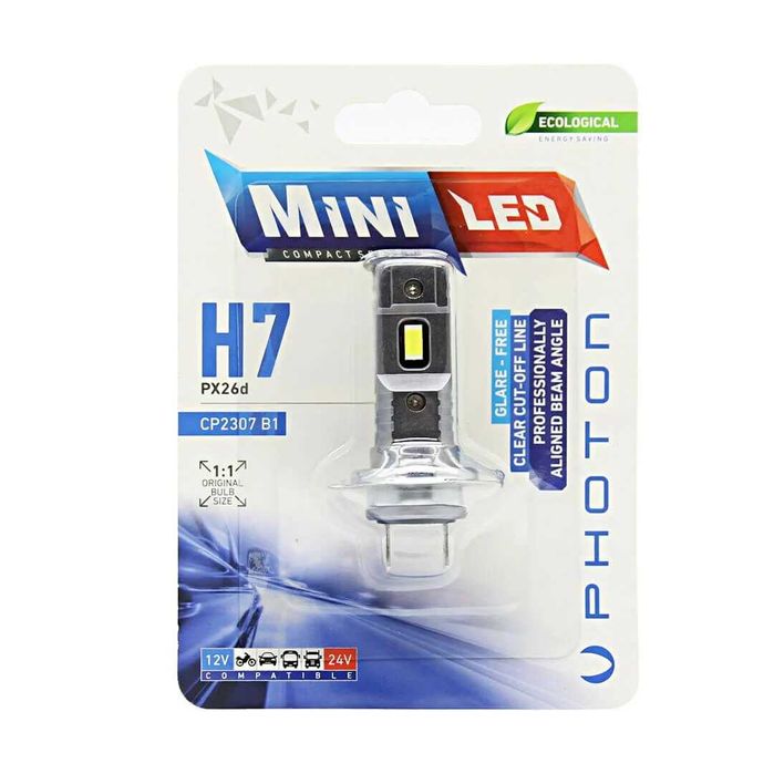 Комплект 2бр. LED крушки H7 MINI 12-24V Compact Canbus гр. Стара Загора Аязмото • OLX.bg