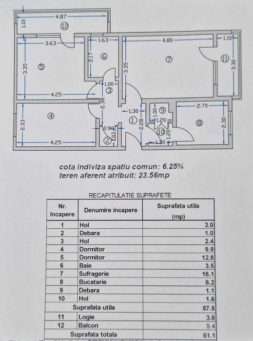 Proprietar Pascani, 3 decomandate la vanzare in Casa de Cultura, 67000 euro