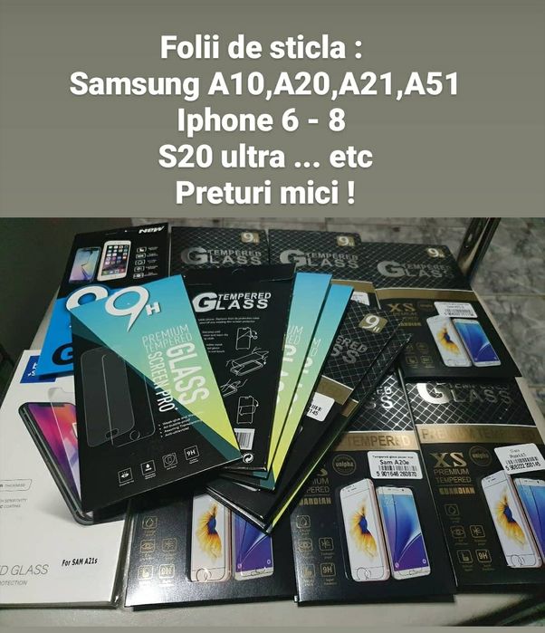 Folii de sticla Iphone si Samsung la pret fix ! Alexandria • OLX.ro