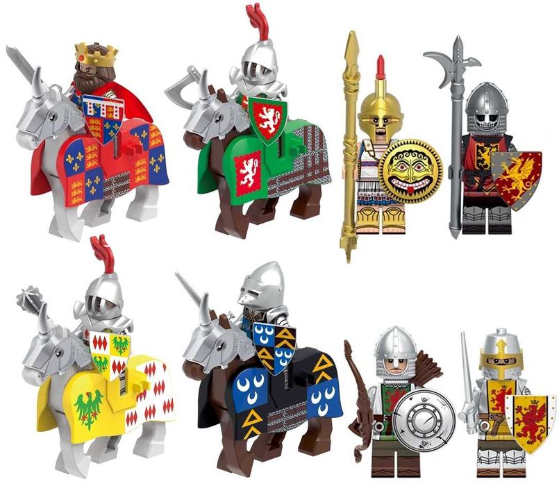 Set 12 Minifigurine tip Lego Medieval Knights & Horses Bucuresti ...